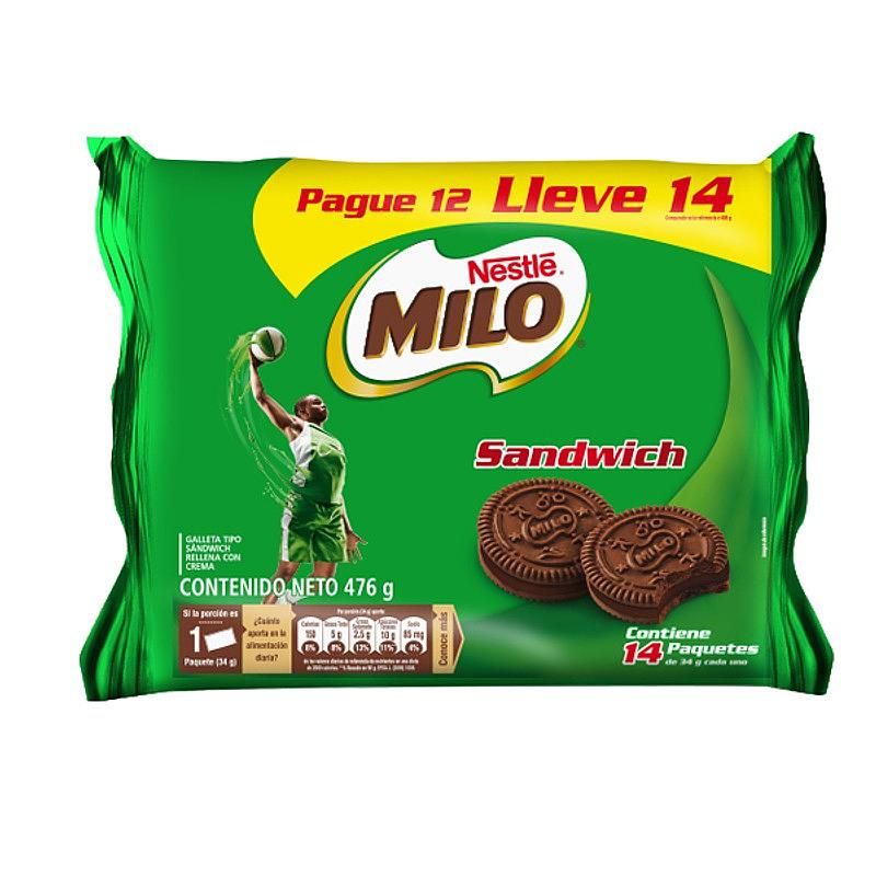 Galleta Milo Sandwich Pague 12 Lleve 14 Unds